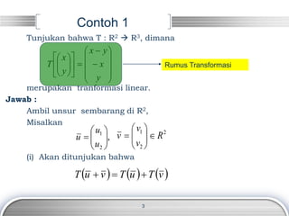 transformasi_linear.pdf tranformasi linier | PDF