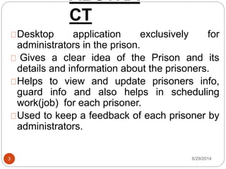 Prison management system | PPTX