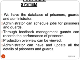 Prison management system | PPTX