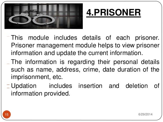 Prison management system