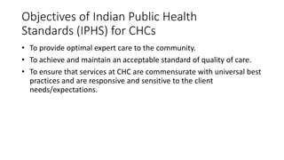 IPH standards for CHC | PPTX