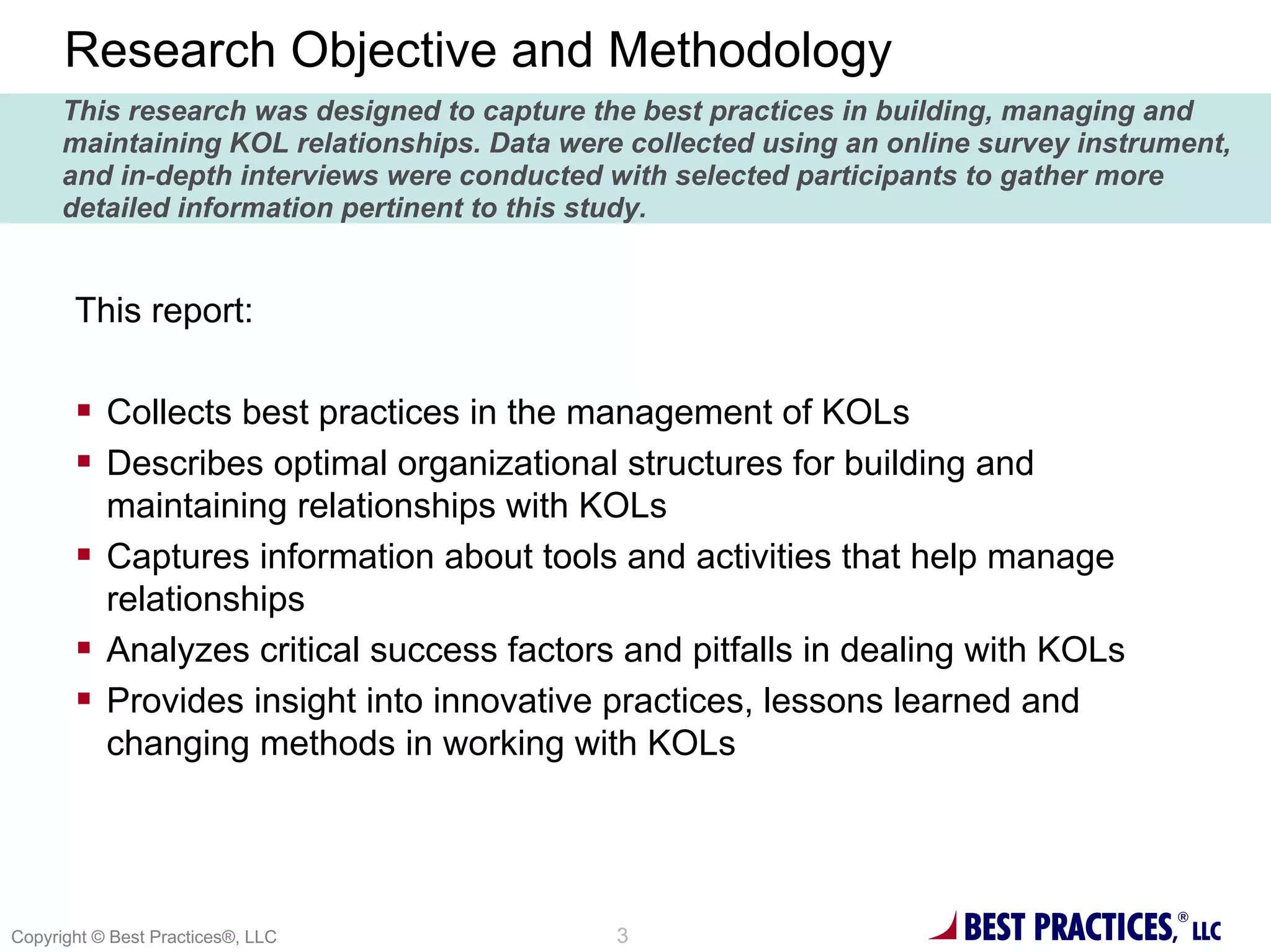Optimizing KOL Relationships Report Summary | PDF