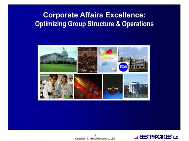 Corporate Affairs Excellence: Optimizing Group Structure & Operations Report Summary | PPTX