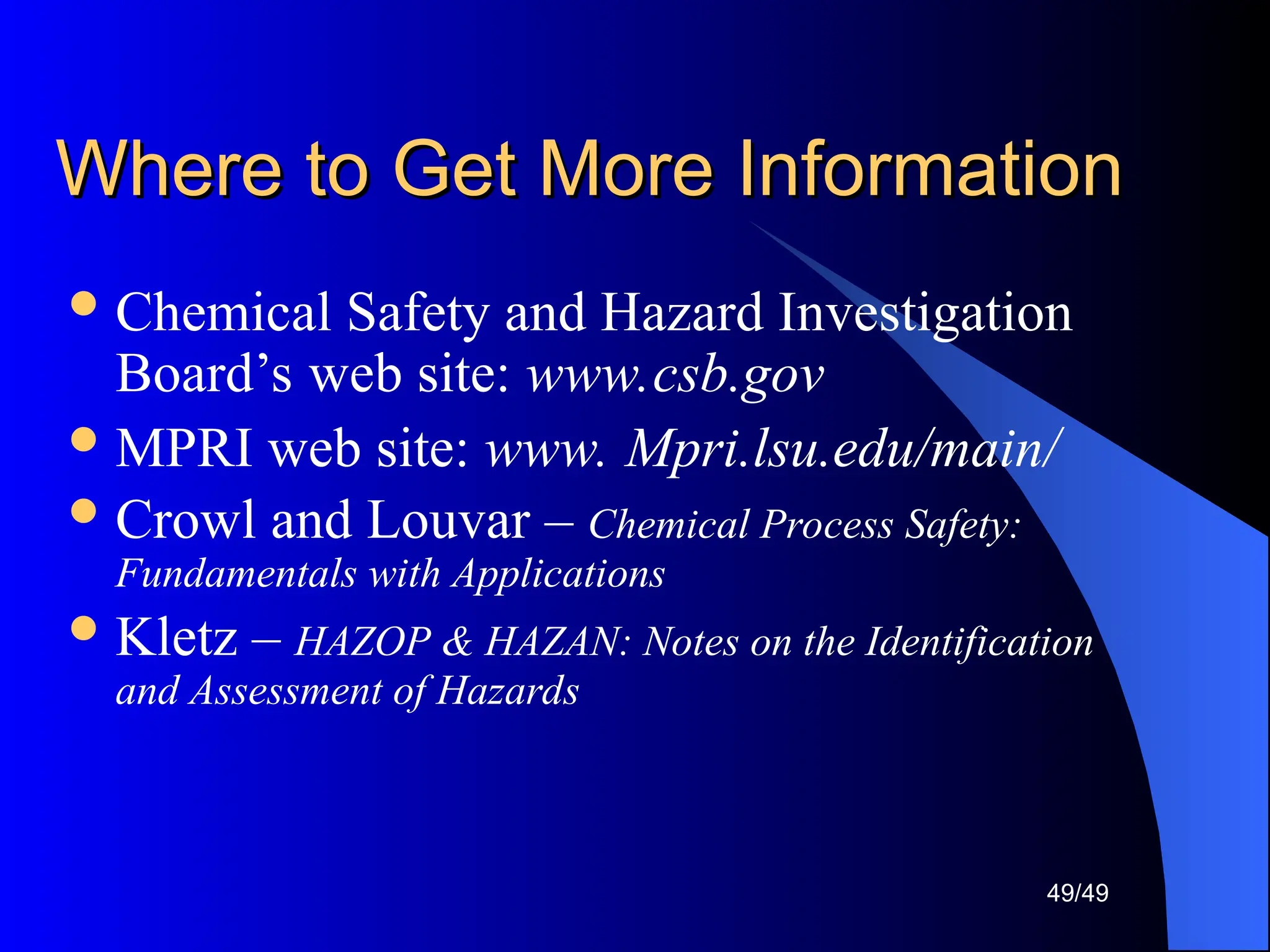 process safety management -methods engineering.ppt