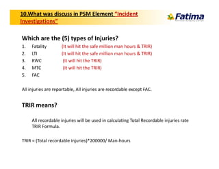 Process Safety Management Elements Glossary | PDF