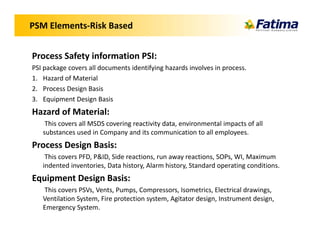 Process Safety Management Elements Glossary | PDF