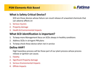 Process Safety Management Elements Glossary | PDF