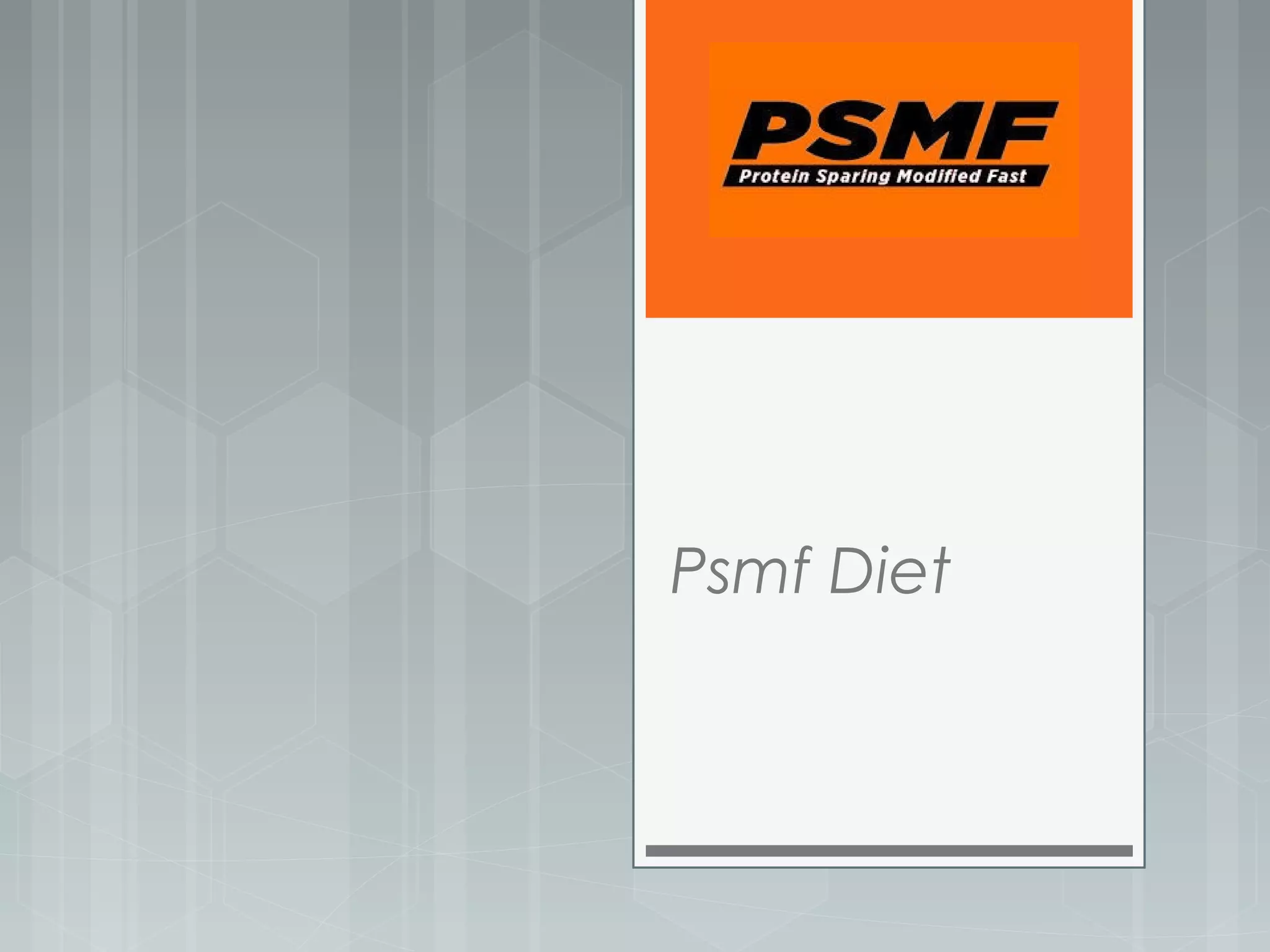 Psmf Diet | PPT