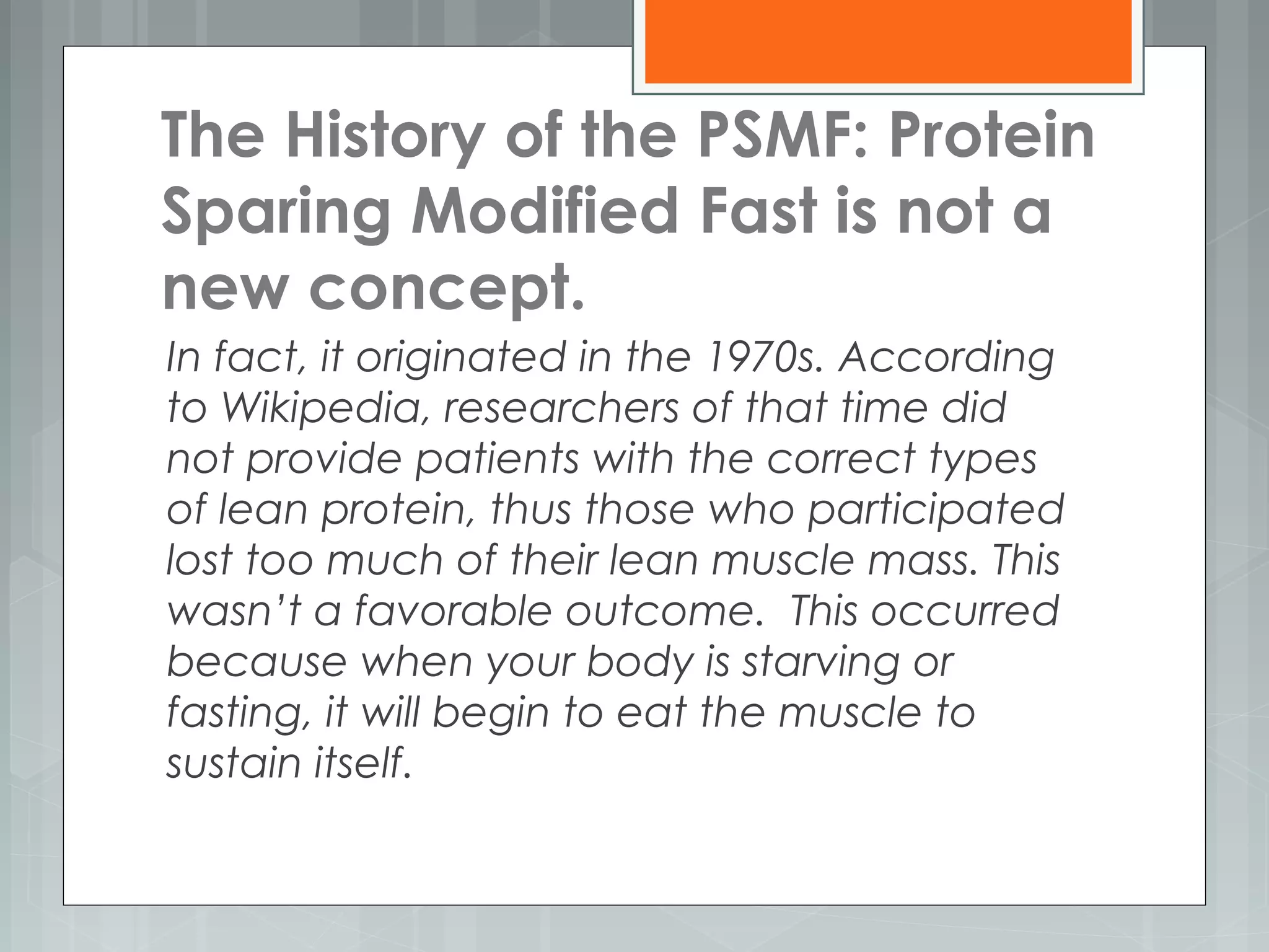 Psmf Diet | PPT