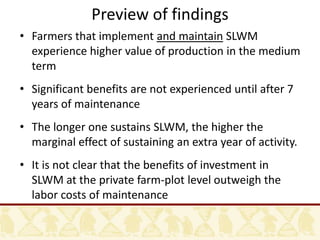 Impact of Sustainable Land and Watershed Management (SLWM) Practices in ...