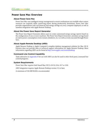 Faronics Power Save Mac User Guide | PDF