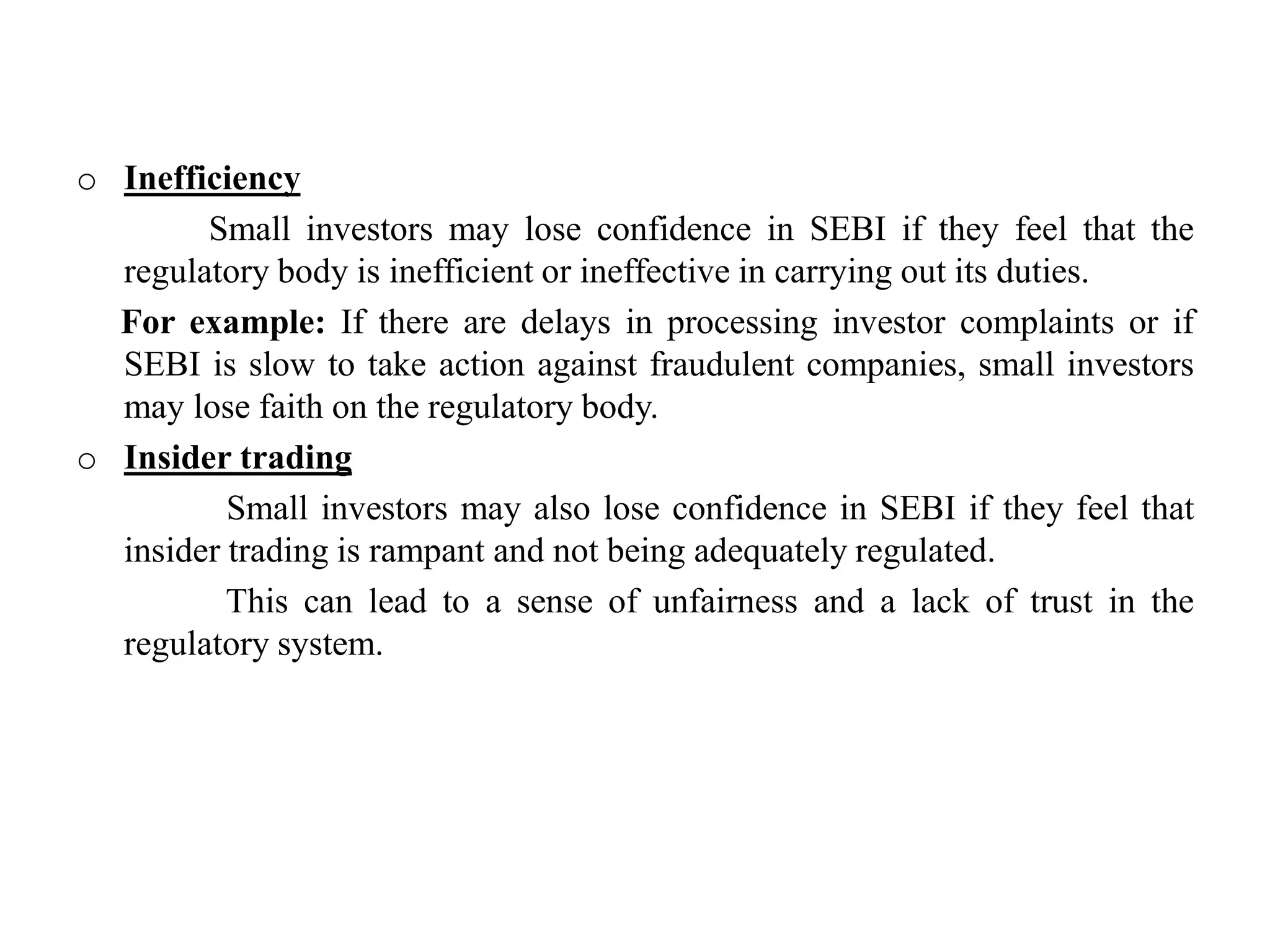 Loss of Confidence of small investors | PPTX