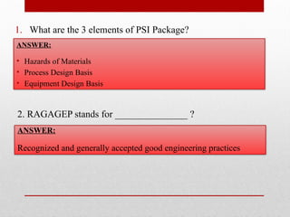 The DuPont Process Safety Management Quiz | PPTX