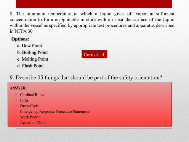 The DuPont Process Safety Management Quiz | PPTX