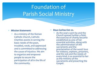 Vision for Parish Social Ministry | PPTX
