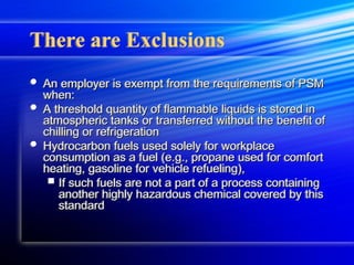 Process Safety Management Standards Understanding | PPT