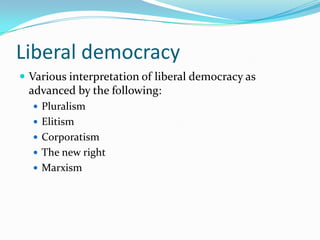 Models of democracy | PPTX