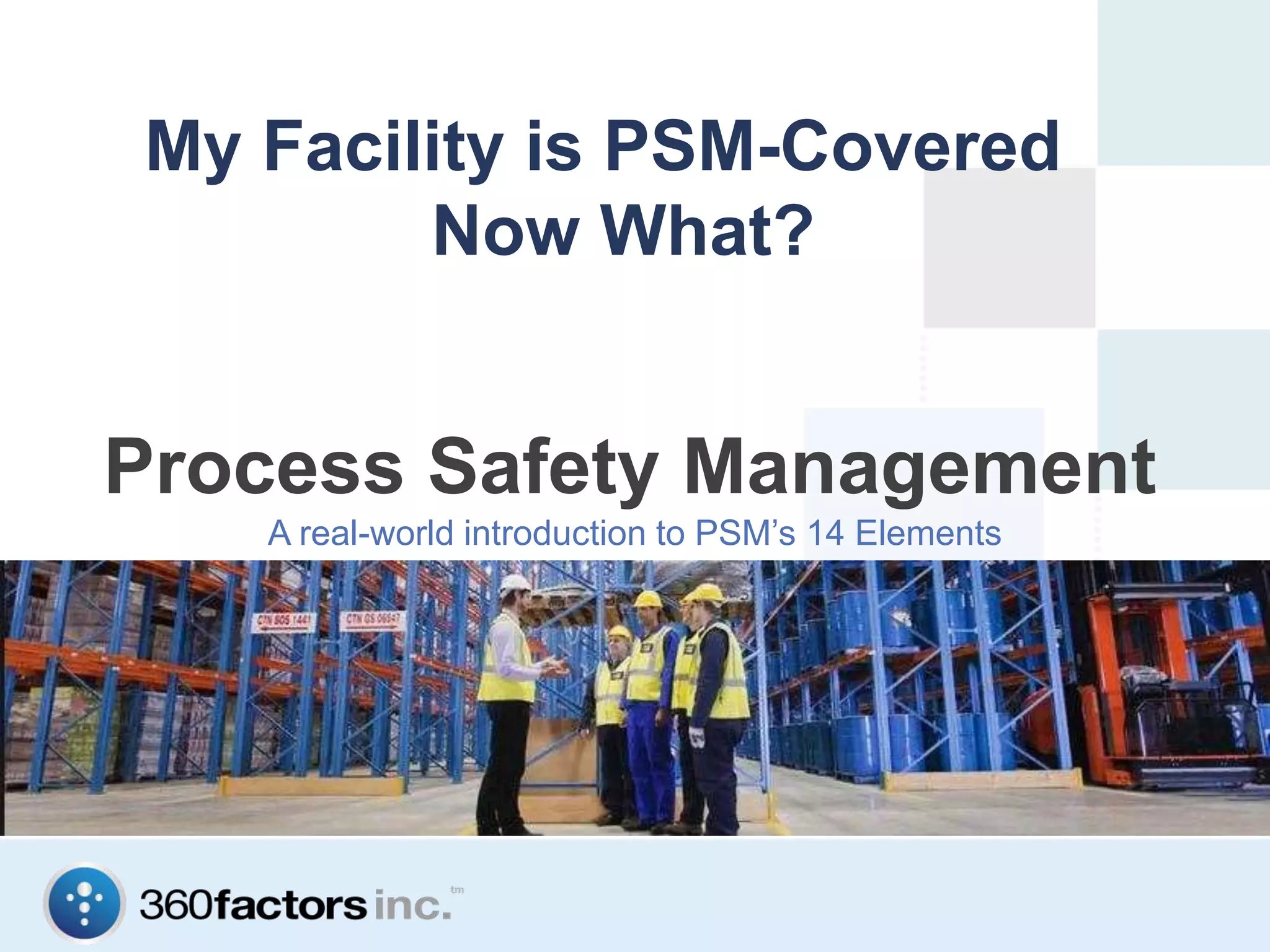 A real-world introduction to PSM’s 14 Elements | PPTX