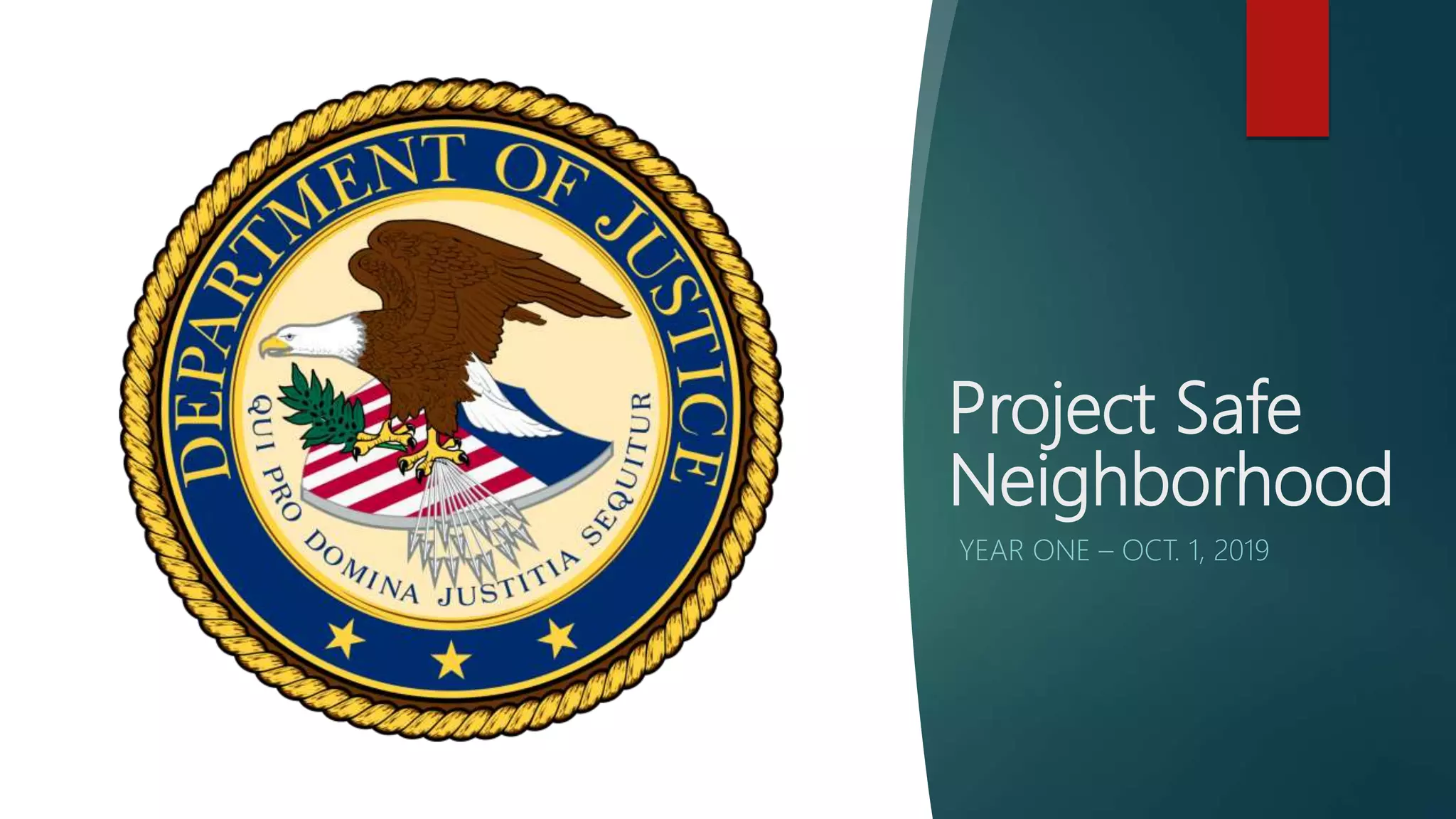 Project Safe Neighborhood Year 1 Summary | PPT