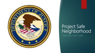 Project Safe Neighborhood Year 1 Summary | PPT