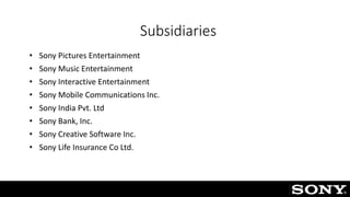 Company Review on Sony | PPTX