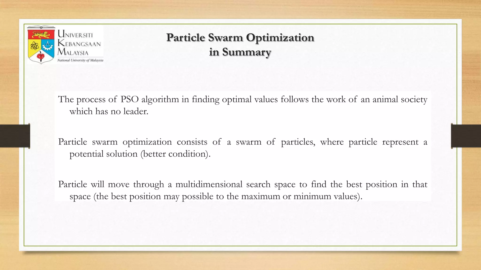 Practical Swarm Optimization (PSO) | PPTX