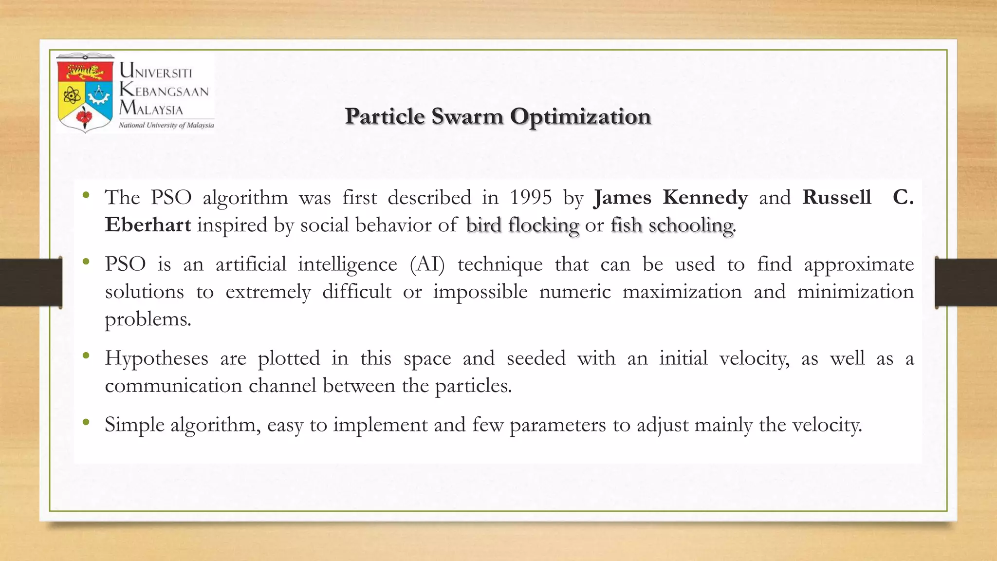 Practical Swarm Optimization (PSO) | PPTX