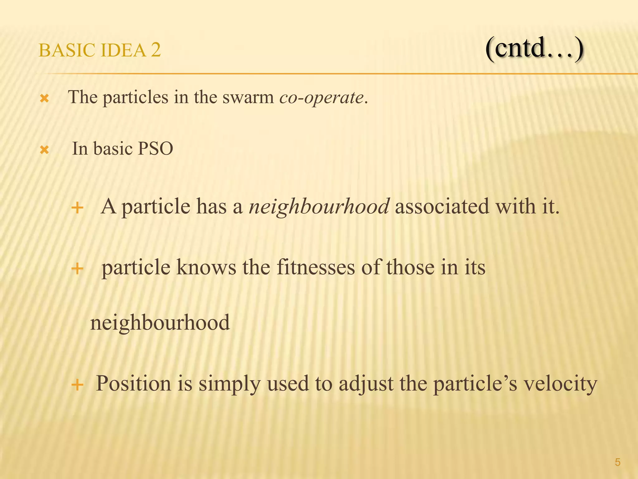 Particle Swarm optimization | PPSX