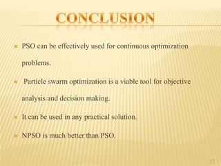 Particle Swarm optimization | PPSX