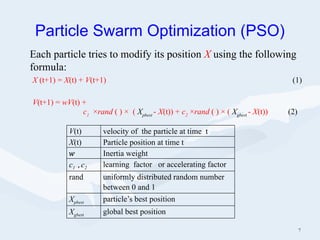 PSO-ACO-Presentation Particle Swarm Optimization (PSO) | PPT