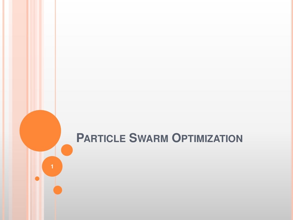 Particle Swarm Optimization (A Circuit Optimization Problem)