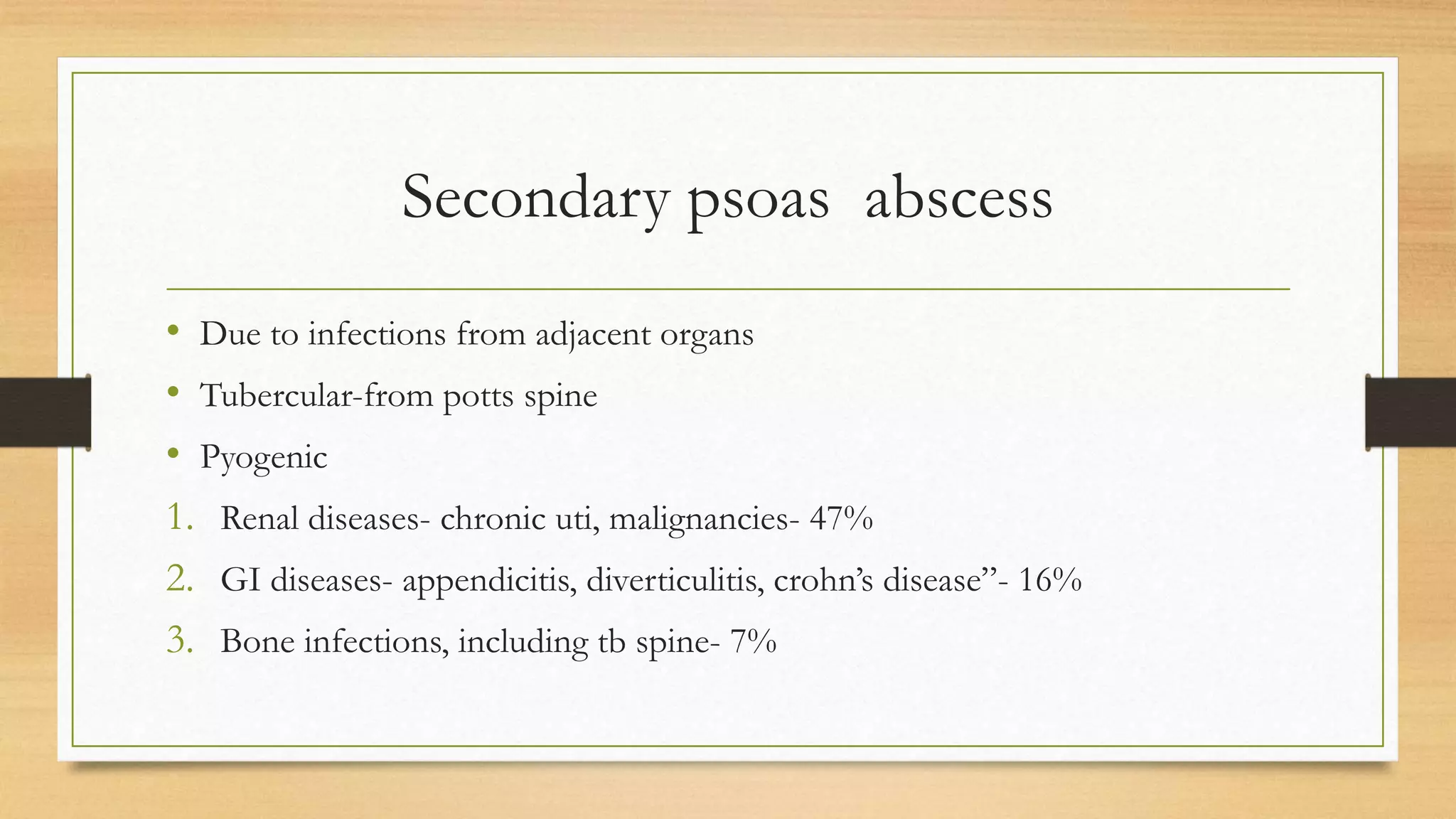 Psoas abscess | PPTX