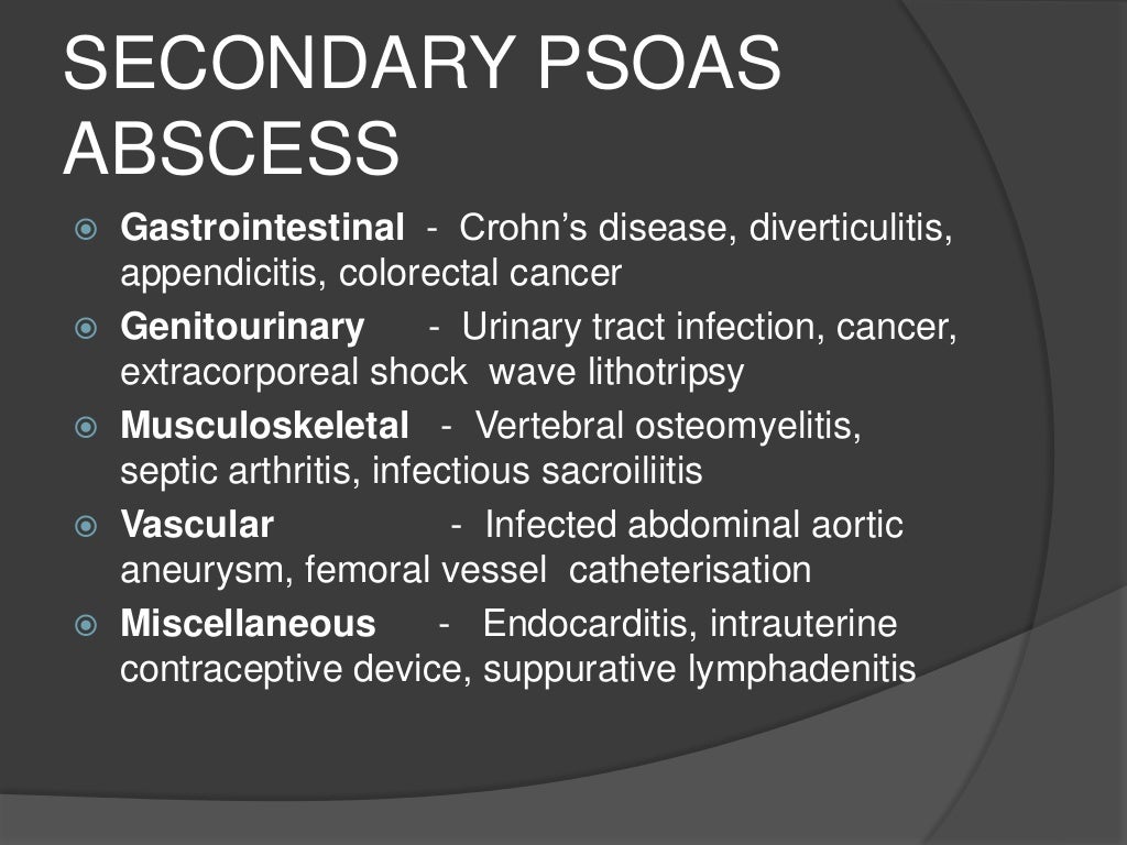Psoas abscess