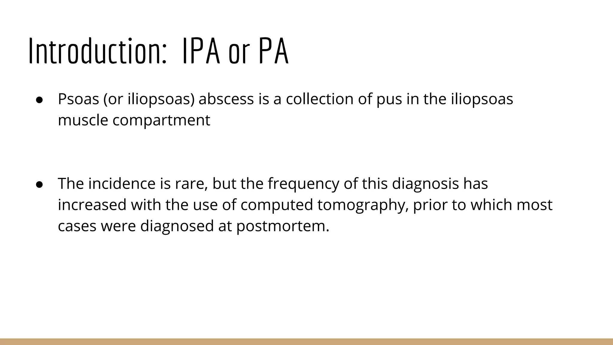 Psoas abscess | PPTX