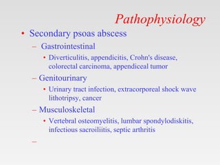 Psoas abscess.pptx | Medical Health