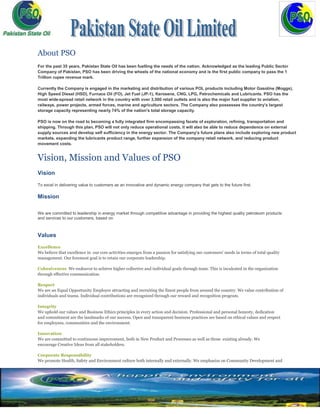 PSO Financial report 2013 with ratio analysis | DOC
