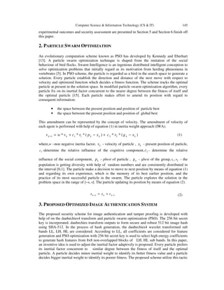 Pso based optimized security scheme for image authentication and tamper proofing | PDF