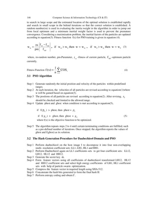 Pso based optimized security scheme for image authentication and tamper ...