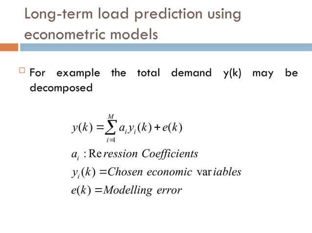 Short Term Load Forecasting Load Forecasting Ppt