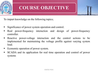 Power System Operation and Control- Module 1 | PPTX