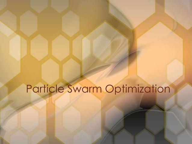 Particle swarm optimization | PPT