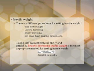 Particle swarm optimization | PPTX