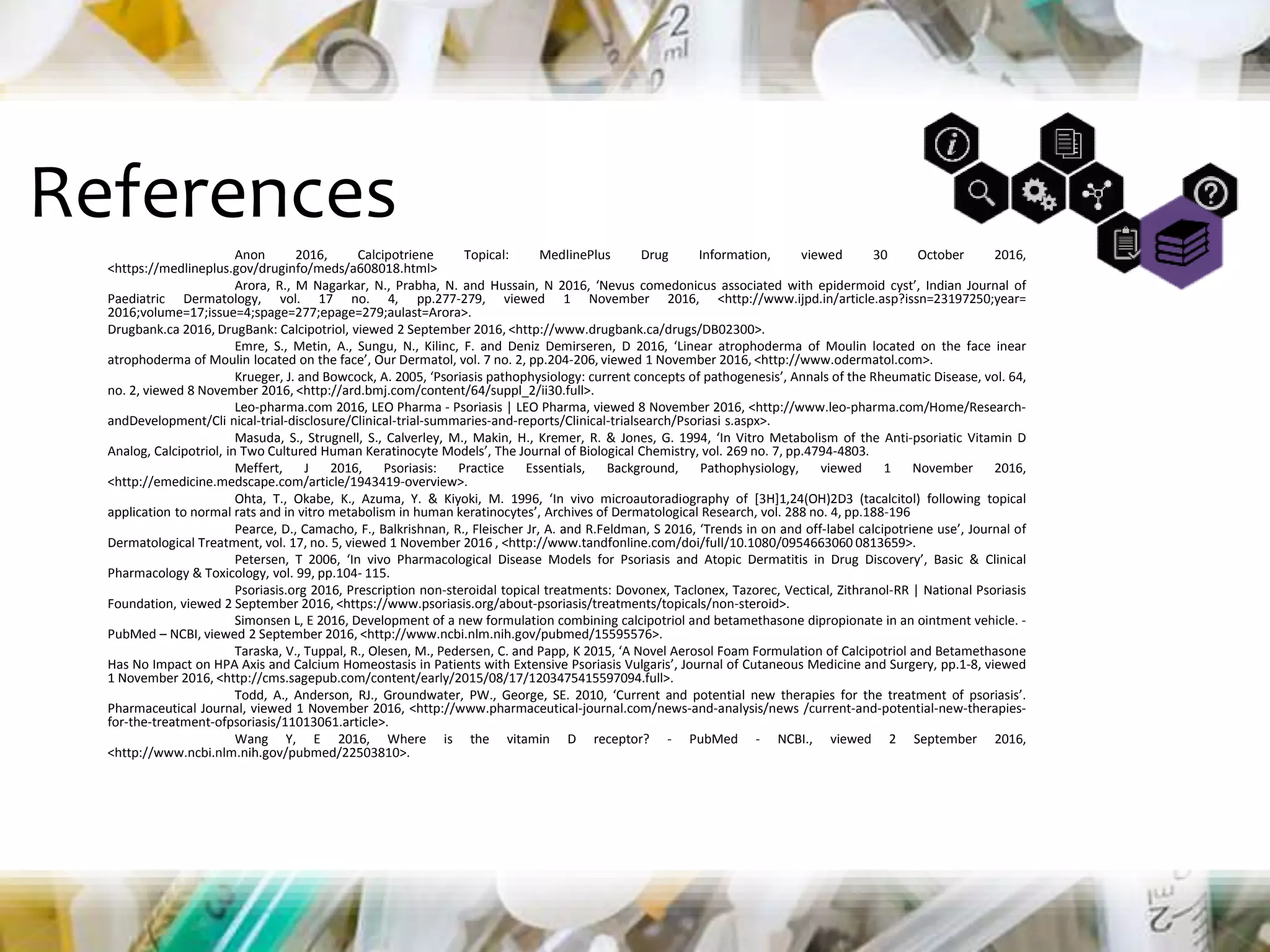 Calcipotriene as psoriasis management | PPTX