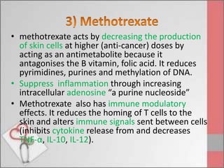 overview on pharmacological management of psoriasis | PPTX