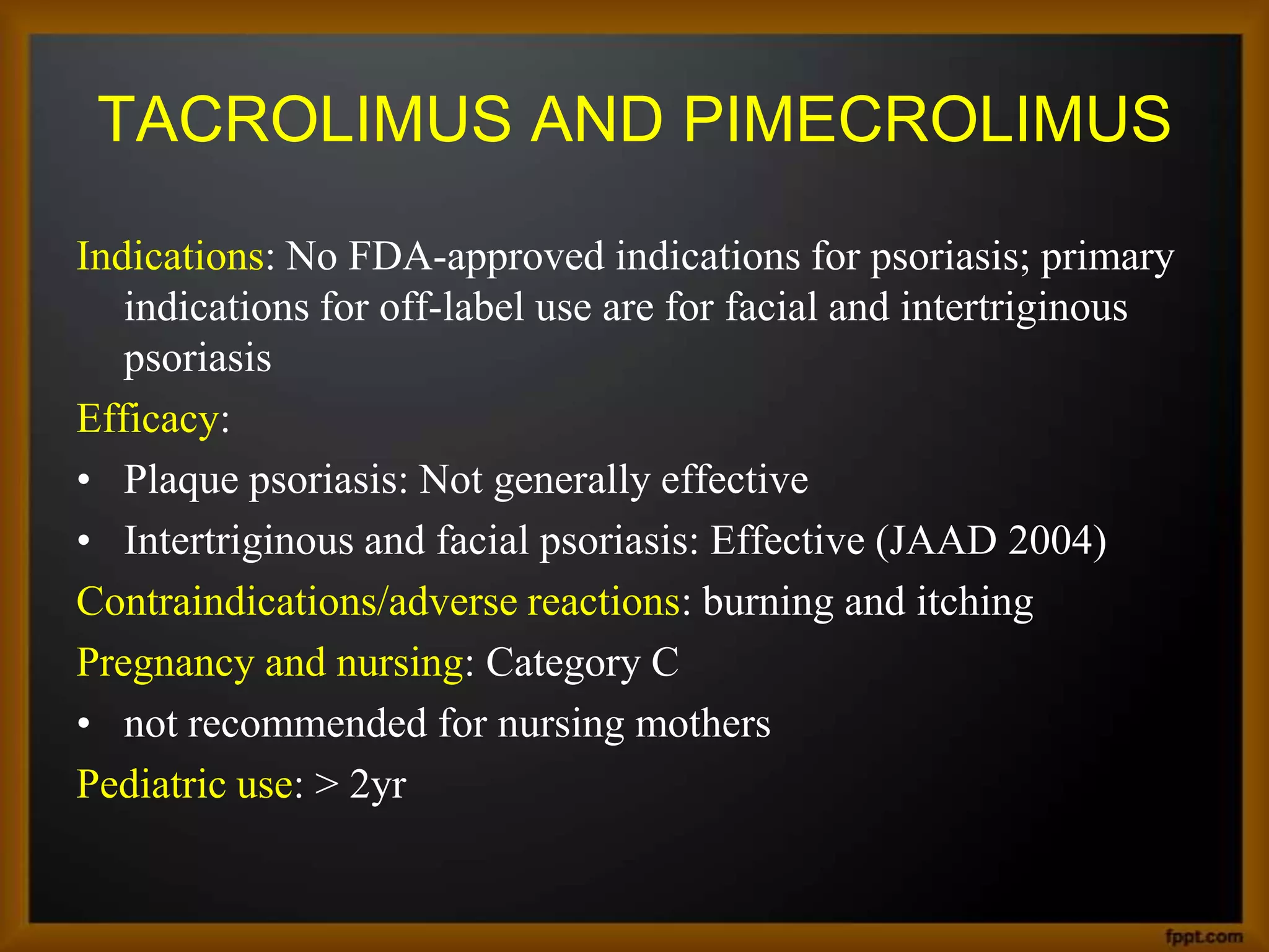 Psoriasis evidence based treatment | PPTX