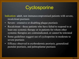 Psoriasis evidence based treatment | PPTX