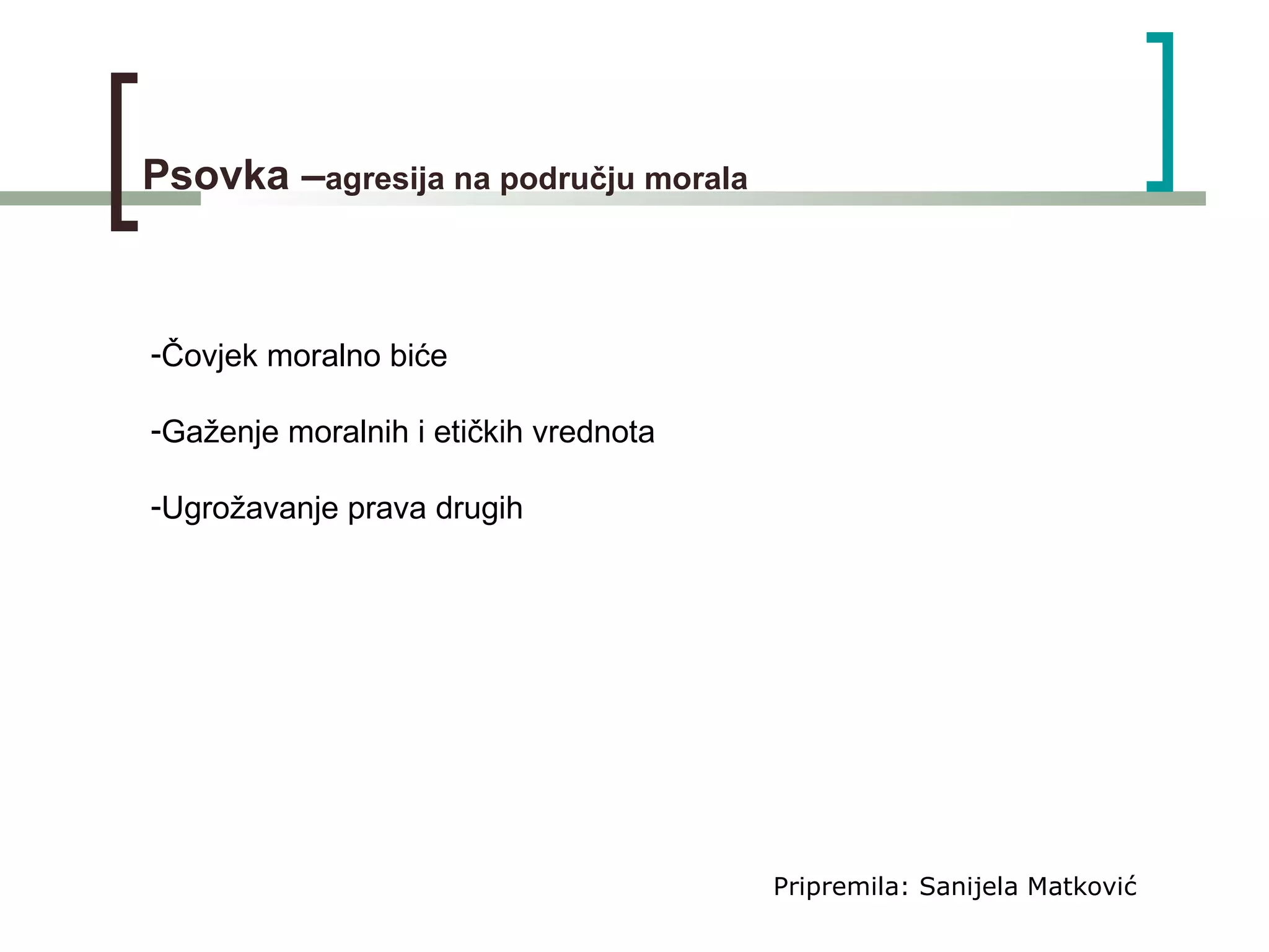 Psovka kao verbalno nasilje | PPT