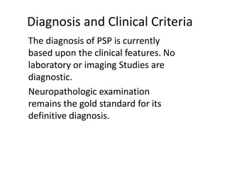 Psp - Progressive Supranuclear Palsy | PPTX