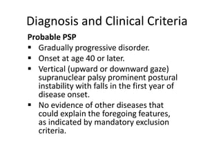 Psp - Progressive Supranuclear Palsy | PPTX