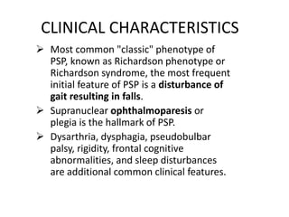Psp - Progressive Supranuclear Palsy | PPTX